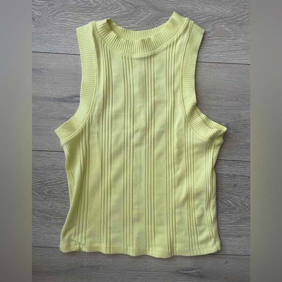 Zara | Tops | Zara Yellow Ribbed Top | Poshmark